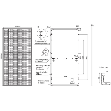 MODULO 540W FV JA SOLAR MONO HALF CELL